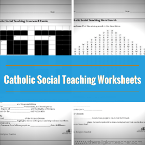 Catholic Social Teaching Crossword Puzzle and Word Search