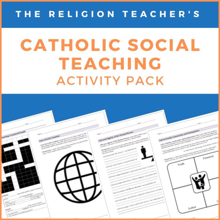 The Religion Teacher's Catholic Social Teaching Activity Pack | The ...