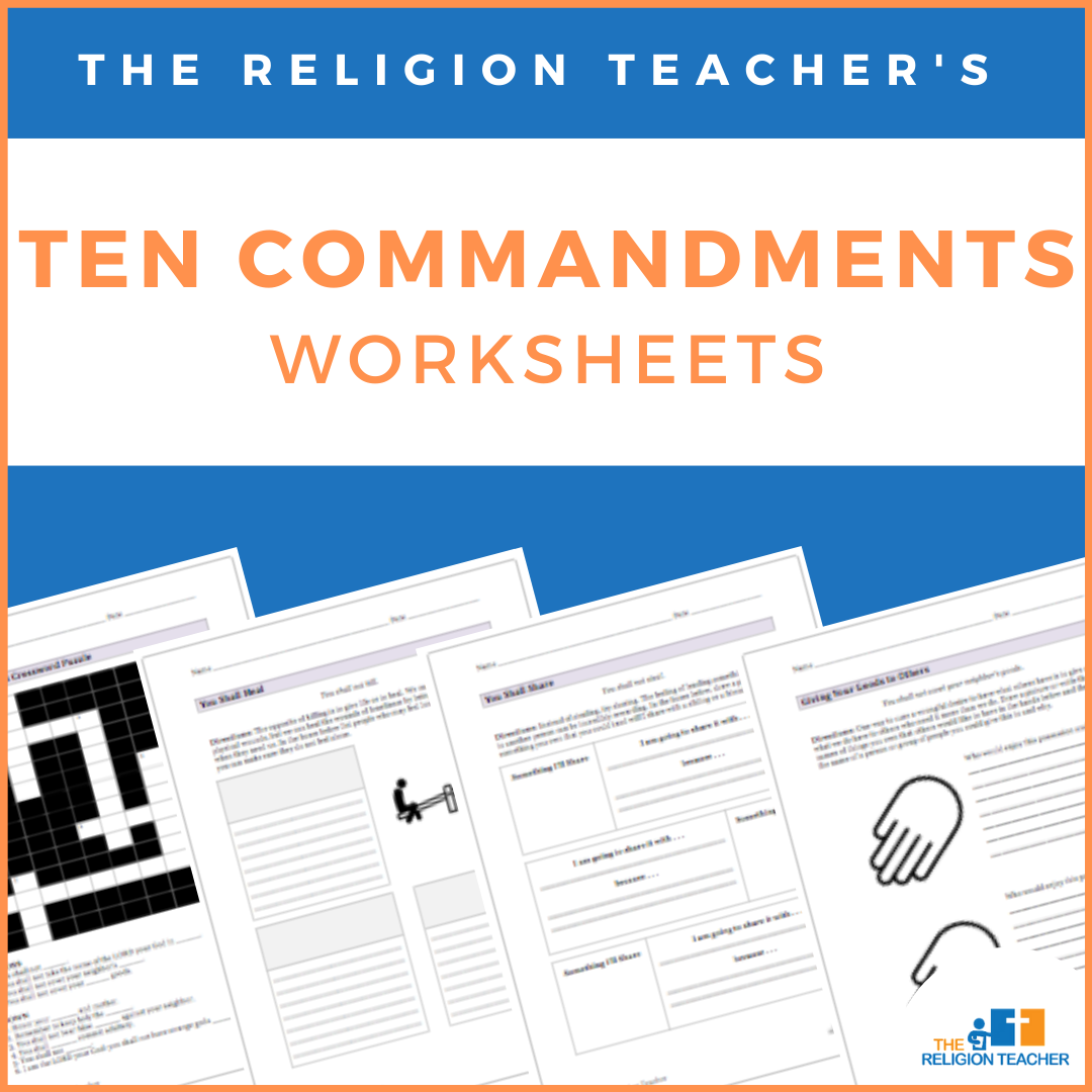 The Religion Teacher's Ten Commandments Worksheets