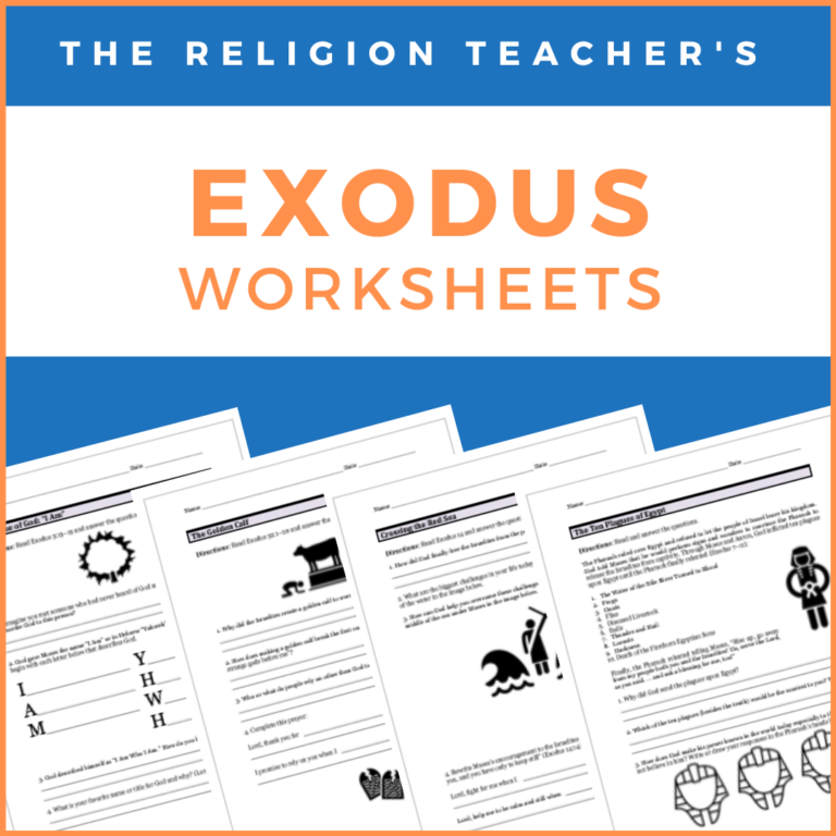 Exodus and Moses Activities for Kids | The Religion Teacher | Catholic ...