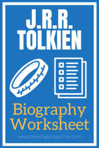 The Life of J. R. R. Tolkien Biography Worksheet | The Religion Teacher ...